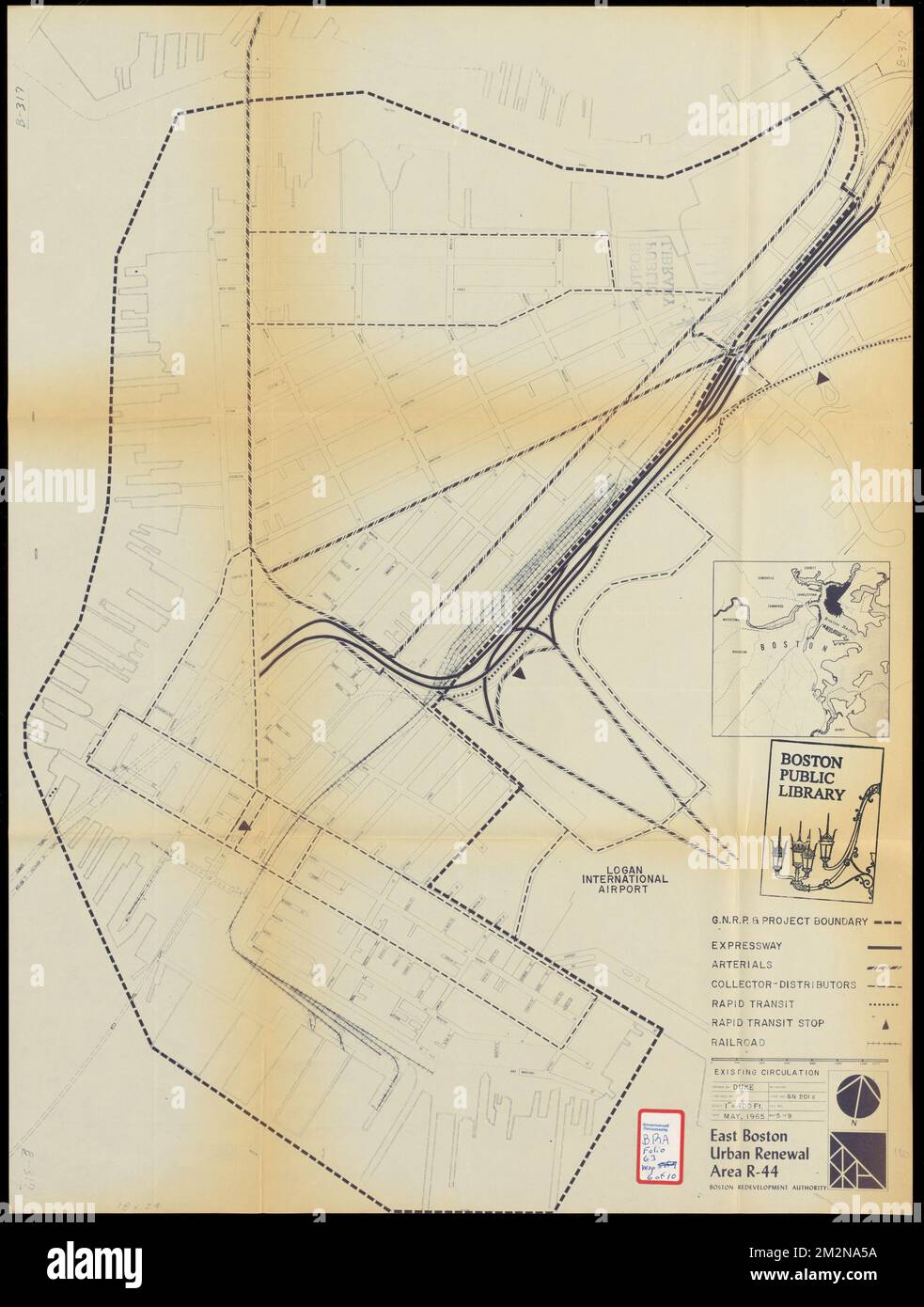 East Boston urban renewal area r-44 : existing circulation , East ...