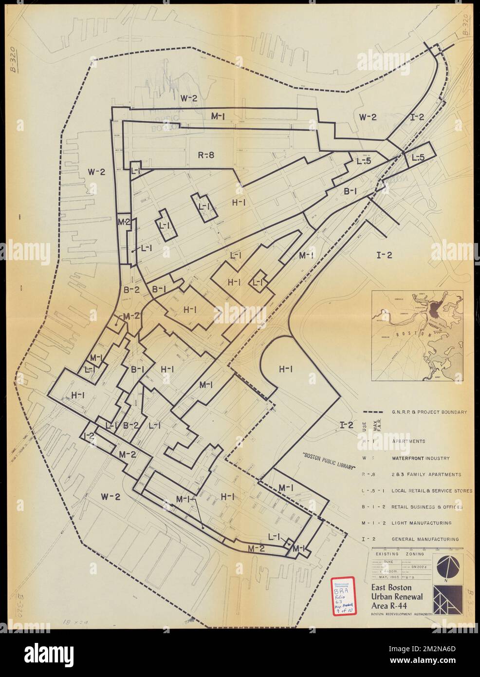 East Boston urban renewal area r-44 : existing zoning , East Boston ...