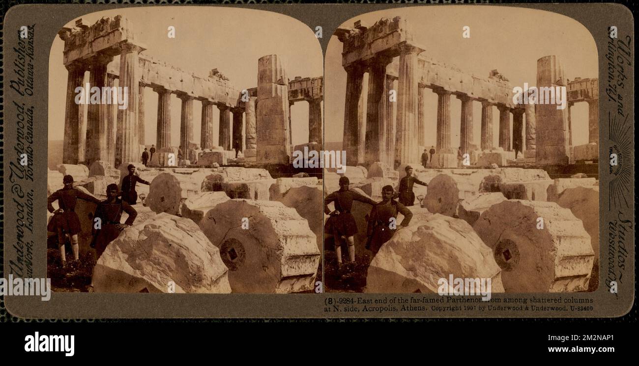 East end of the far-famed Parthenon from among shattered columns at N ...
