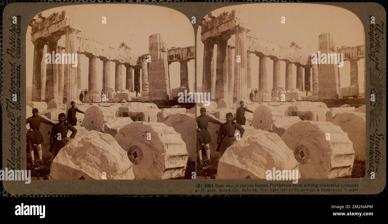 East end of the far-famed Parthenon from among shattered columns at N ...