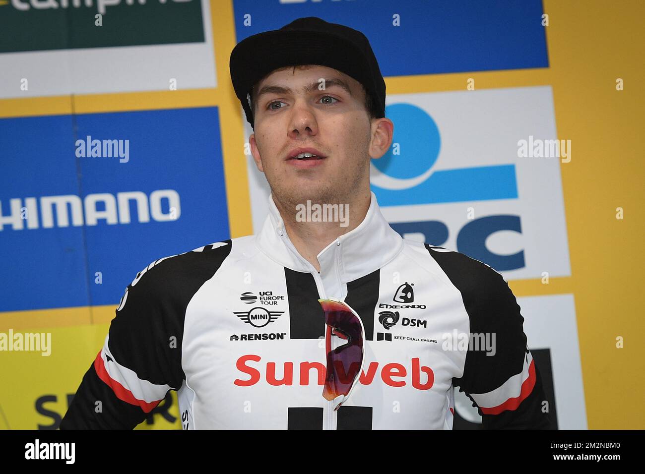 Dutch Joris Nieuwenhuis pictured on the podium after the men Elite race ...