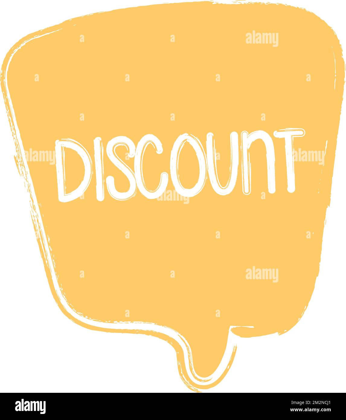 icon with speech bubble in word discount on white background Stock ...
