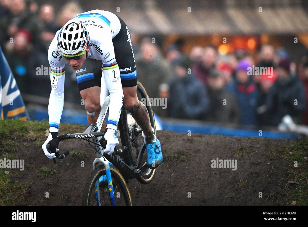 Dutch Mathieu Van Der Poel pictured in action during the men elite race ...