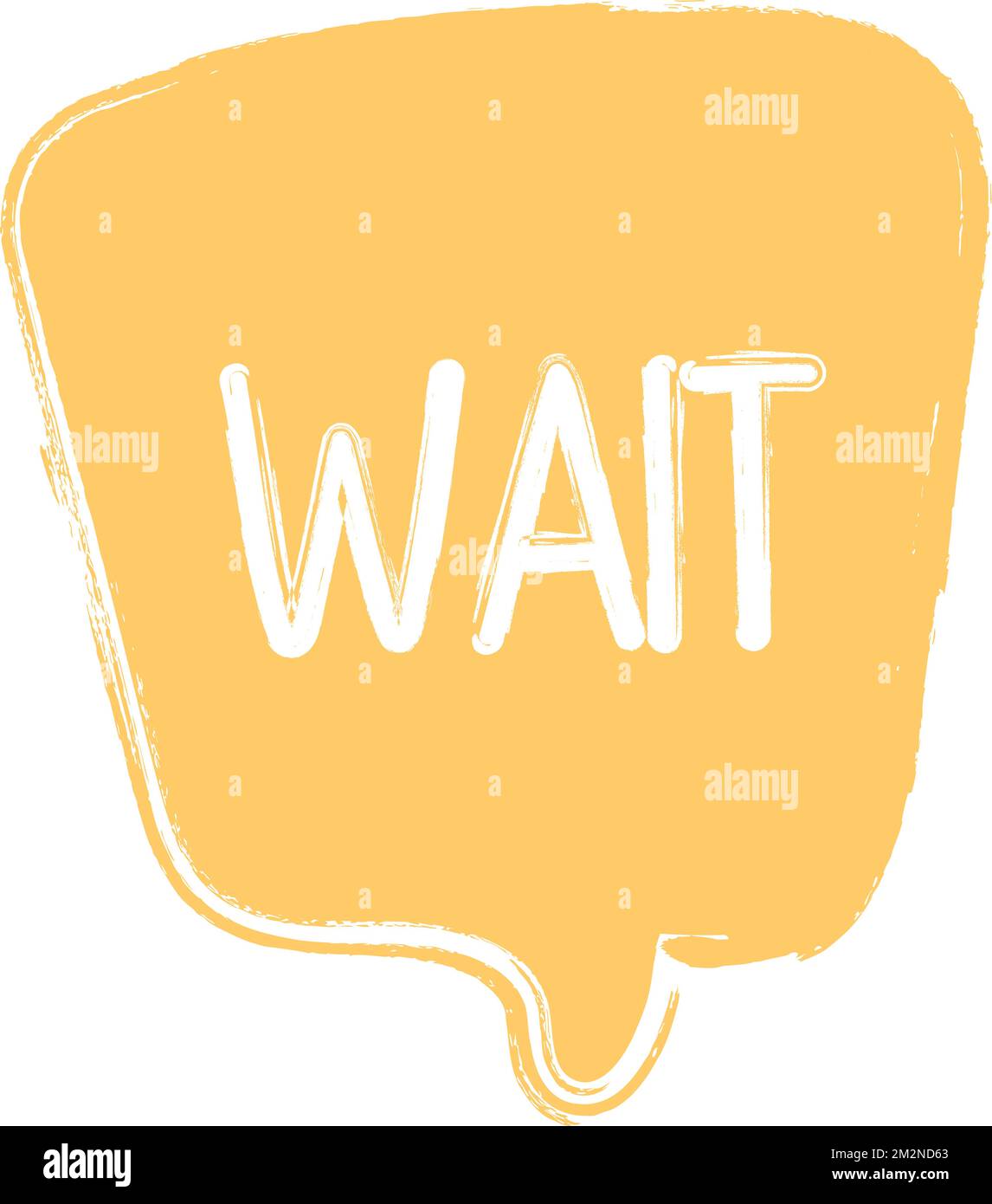 wait word in speech bubble. Cartoon style Stock Vector Image & Art - Alamy