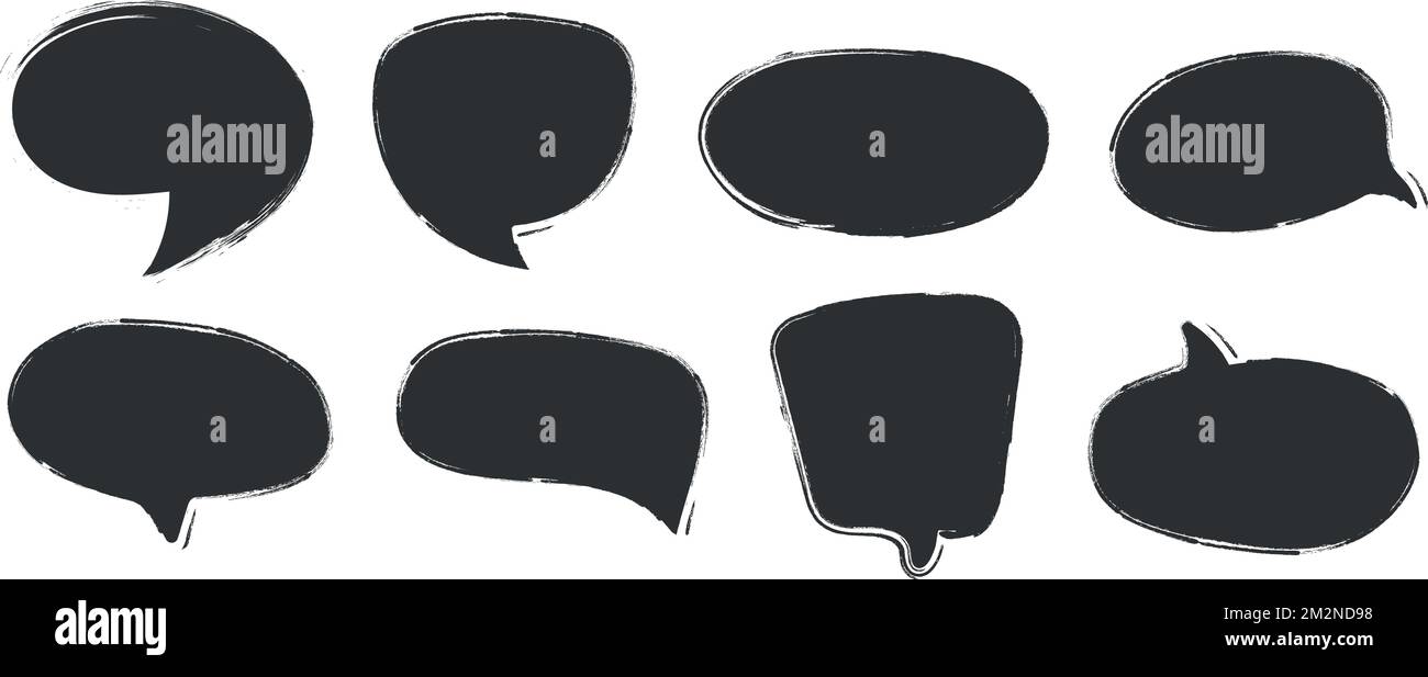 Hand drawn speech bubbles hi-res stock photography and images - Alamy