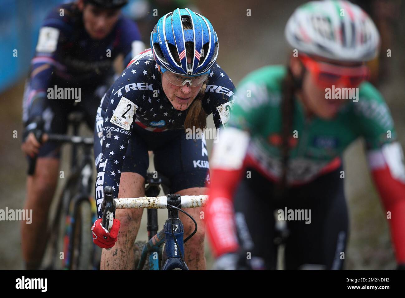 US Katie Compton pictured in action during the women elite race of the ...