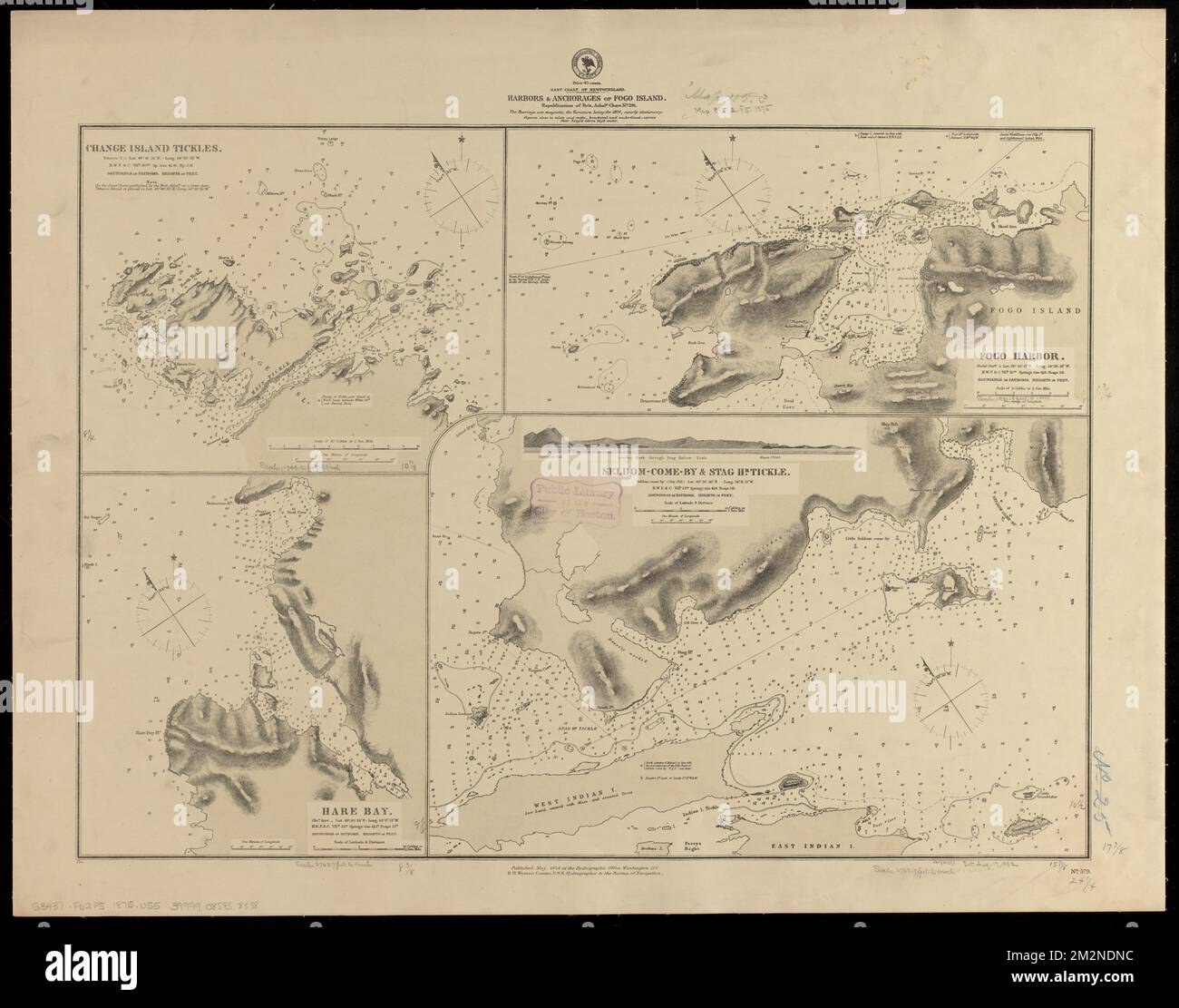 East-coast of Newfoundland, harbors & anchorages of Fogo Island ...