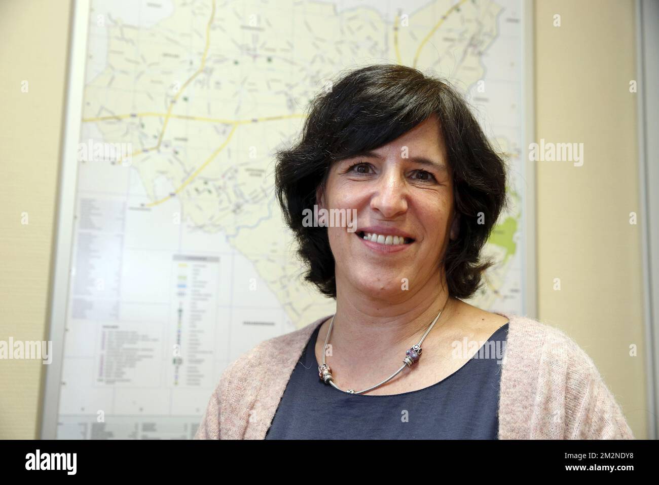 Veerle Cosyns poses for the photographer during a press conference to ...