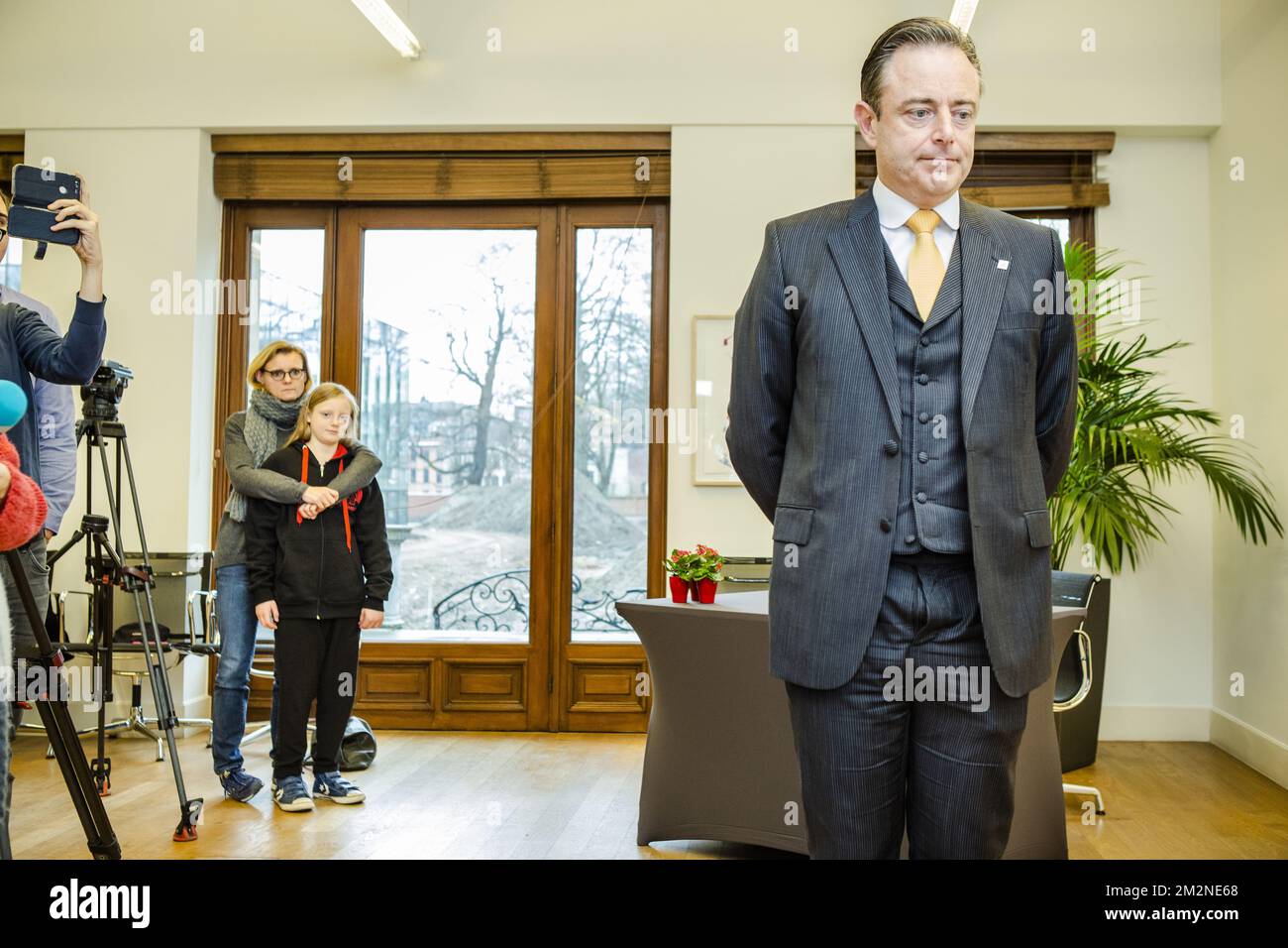 Antwerp Mayor Bart De Wever and his wife Veerle Hegge and their ...