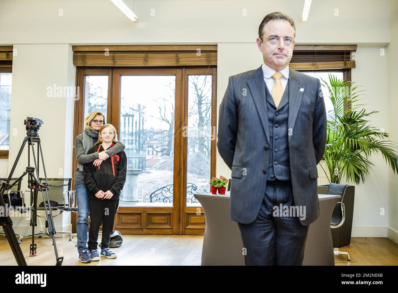 Antwerp Mayor Bart De Wever and his wife Veerle Hegge and their ...