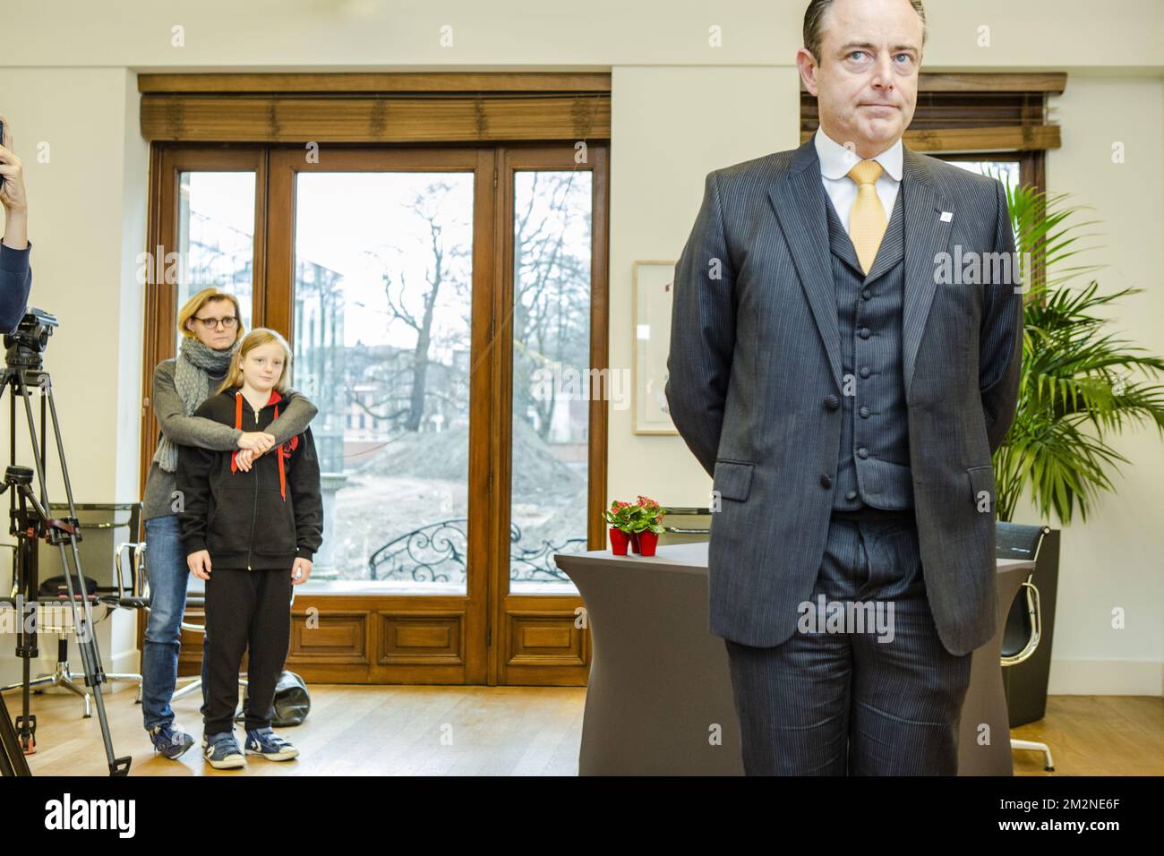 Antwerp Mayor Bart De Wever and his wife Veerle Hegge and their ...