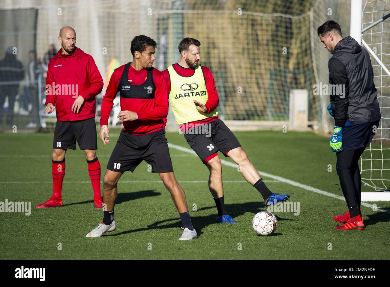 Mechelen's Edin Cocalic, Mechelen's Igor de Camargo, Mechelen's Mathieu ...
