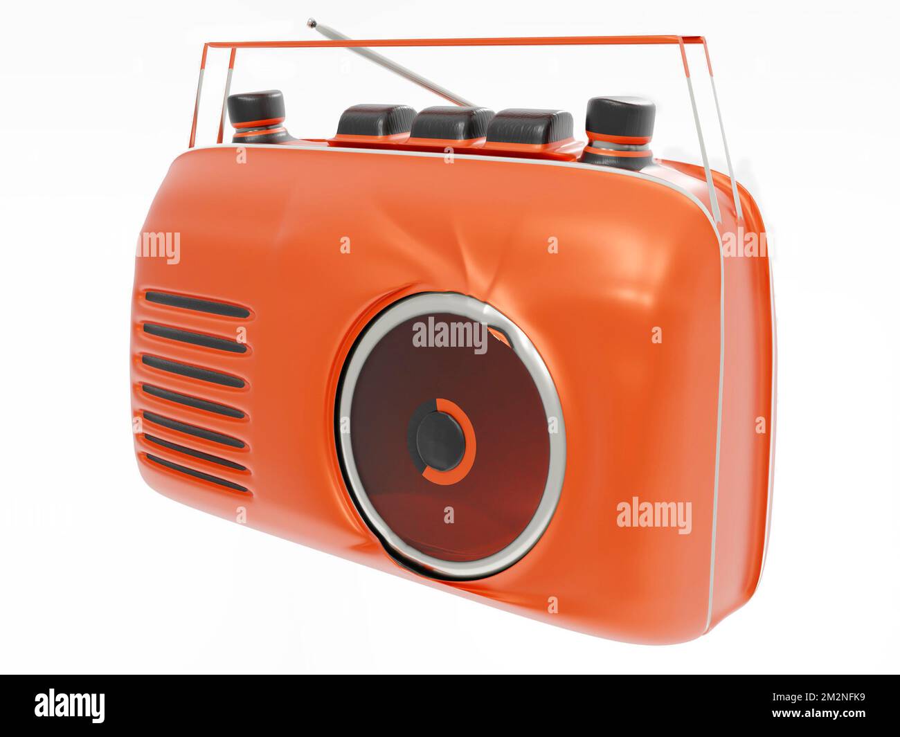 Old radio over empty background, 3d rendering Stock Photo - Alamy