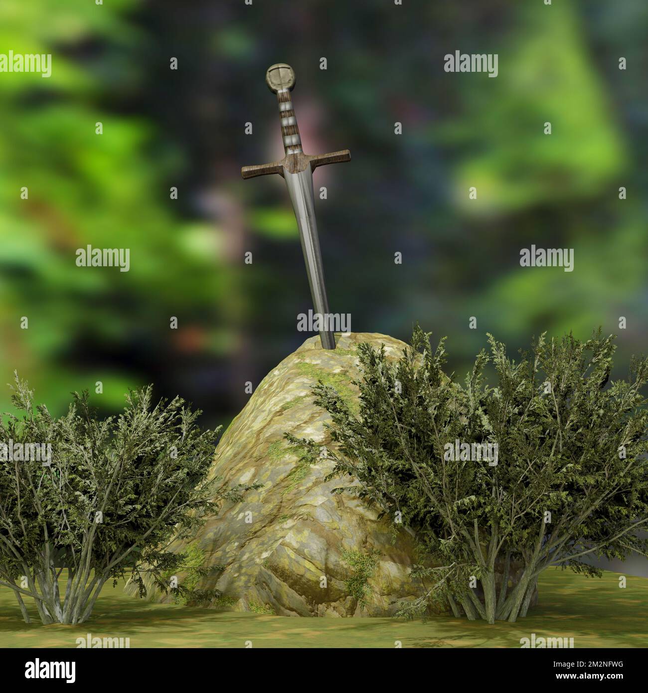 King arthur stone sword art hi-res stock photography and images - Alamy