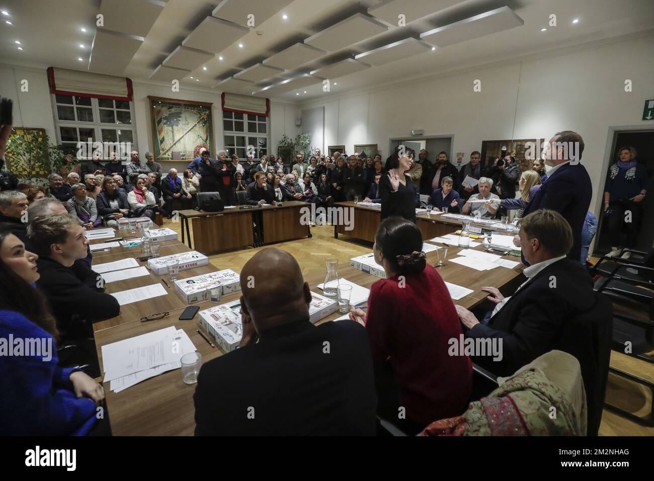 Illustration picture shows the installation of the new city council of ...