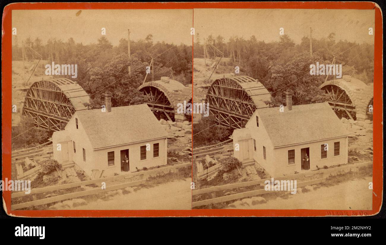 Echo Bridge, Newton, Massachusetts , Bridge construction, Dwellings ...