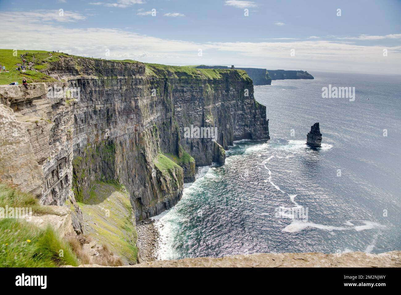 Highest elevation of the Cliffs of Moher in South West Ireland Stock ...