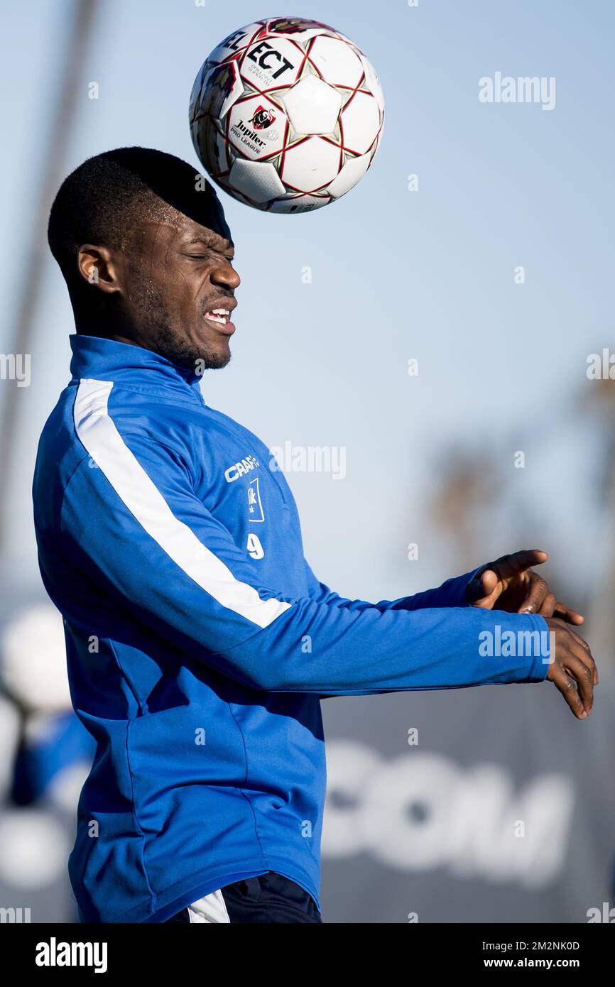 Gent's Stallone Limbombe pictured in action during the fifth day of the ...