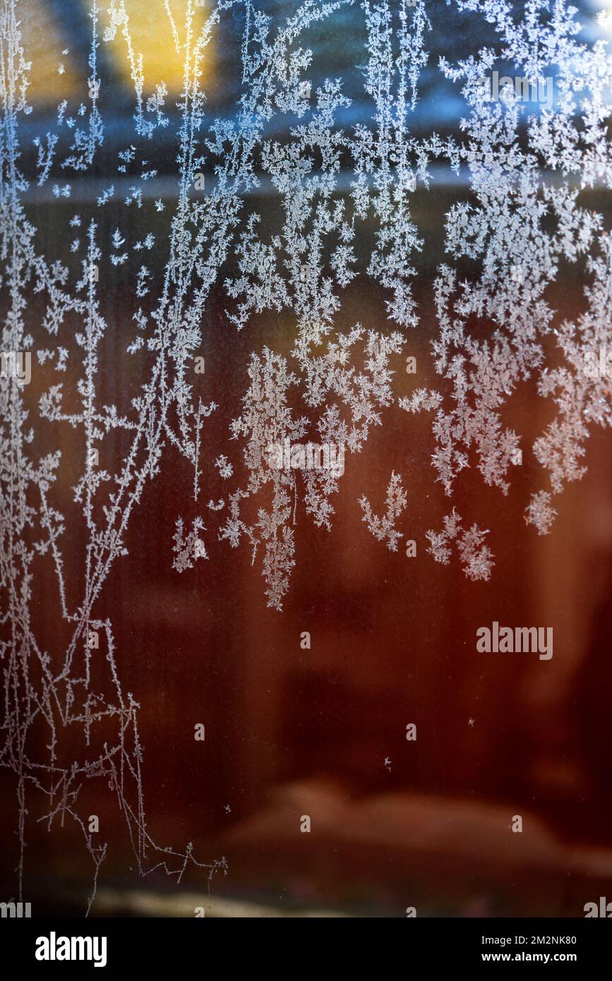 frost on window Stock Photo - Alamy