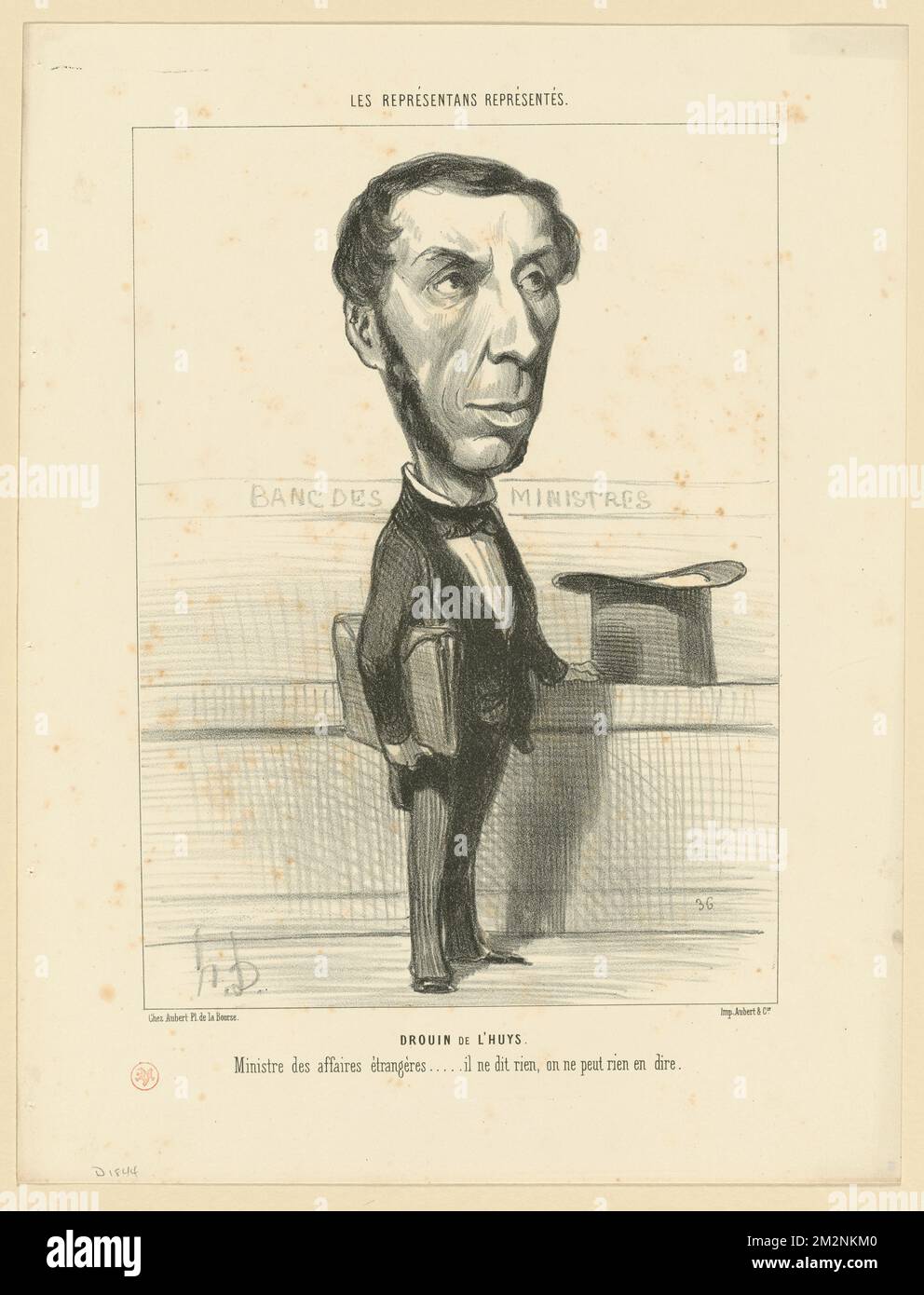 Ed. Drouyn de l'Huys. Honoré Daumier (1808-1879). Lithographs Stock ...