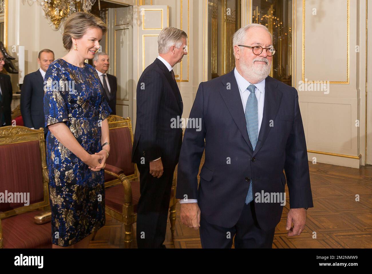 Miguel Arias Canete pictured during a New Year's reception organized by ...