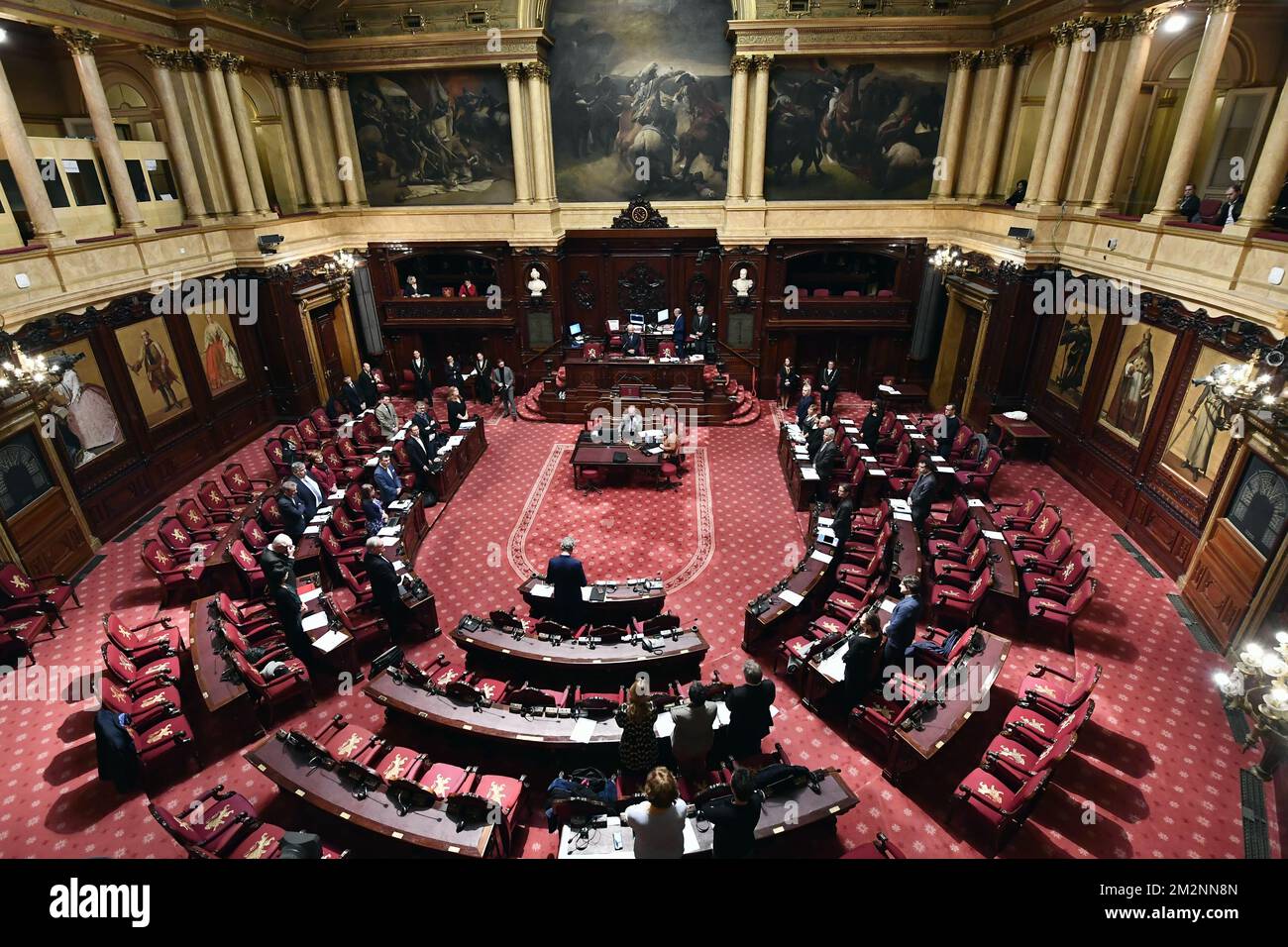 Illustration picture shows the oath ceremony for the new senators at a ...