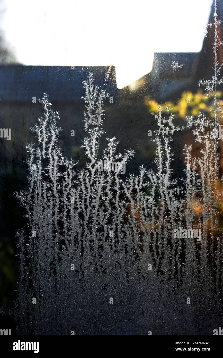 frost on window Stock Photo - Alamy