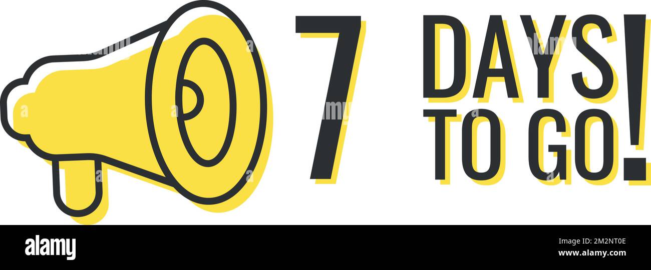 Megaphone banner days go Stock Vector Images - Alamy