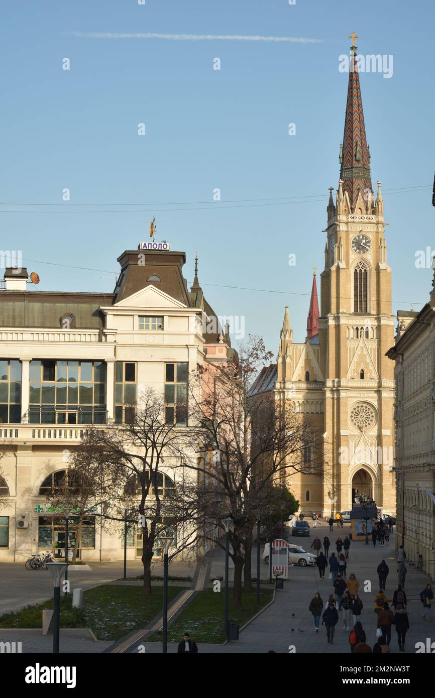 Novi Sad Cathedral view from a window in city centre Stock Photo - Alamy