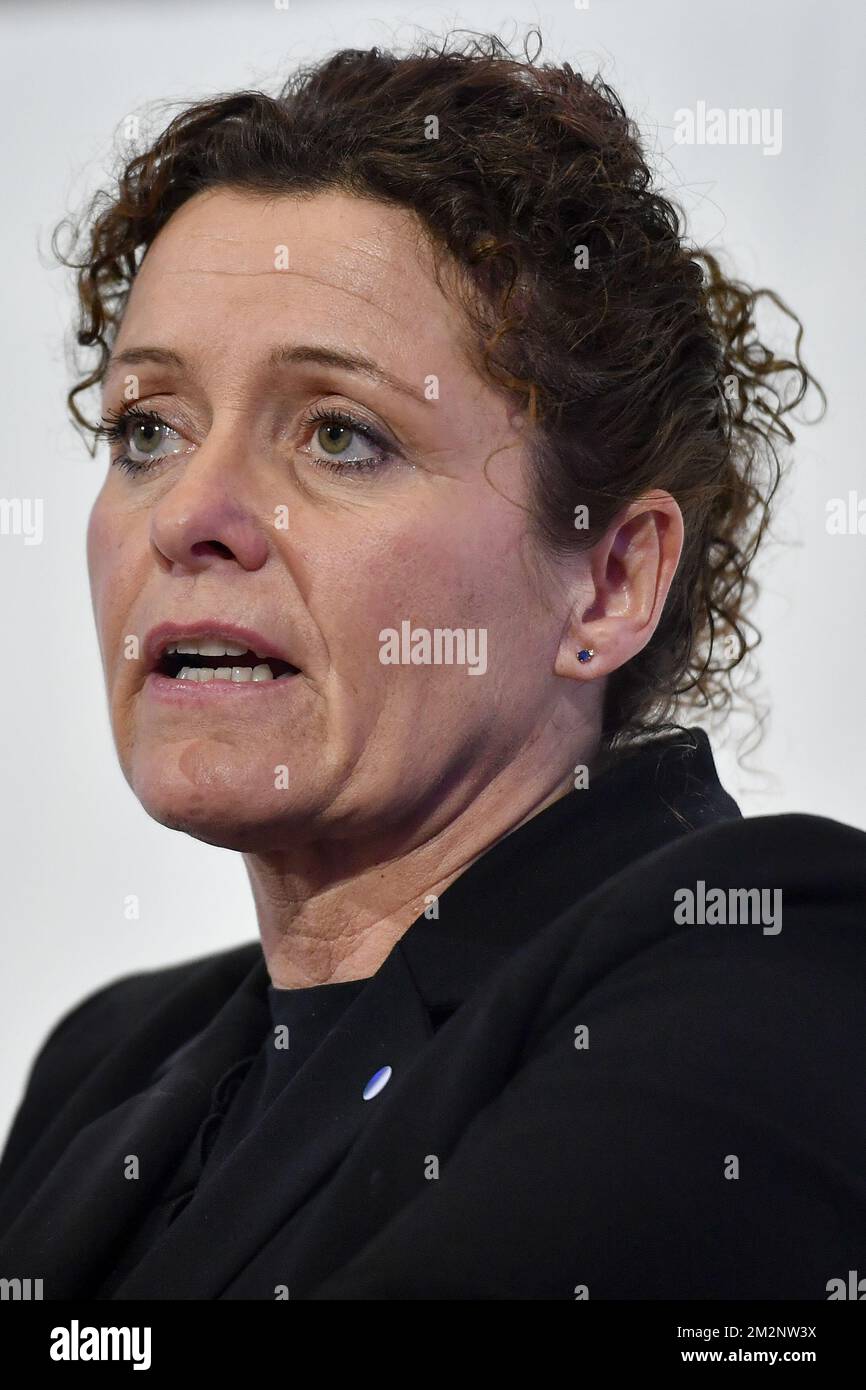 Flemish Minister of Finance, Budget and Energy Lydia Peeters pictured ...