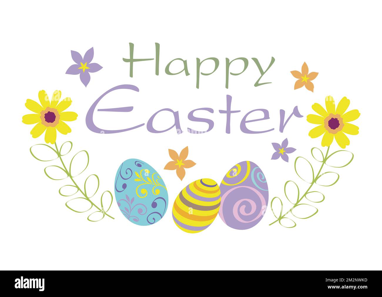 Happy Easter Vector Colorful Symbol Logo Isolated On A White Background ...