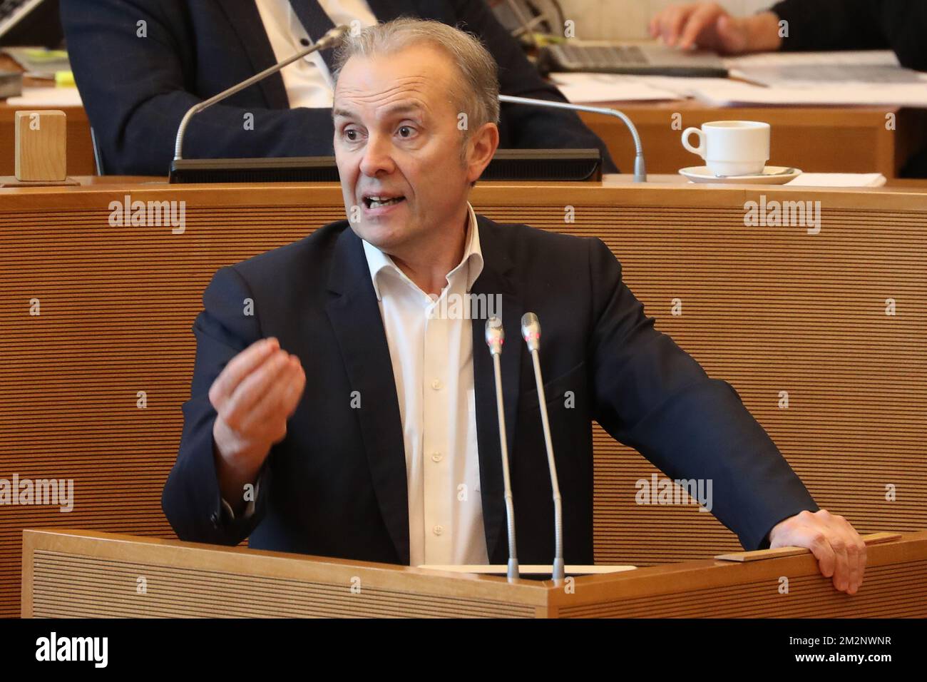 PS' Jean-Pierre Denis pictured during a plenary session of the Walloon ...