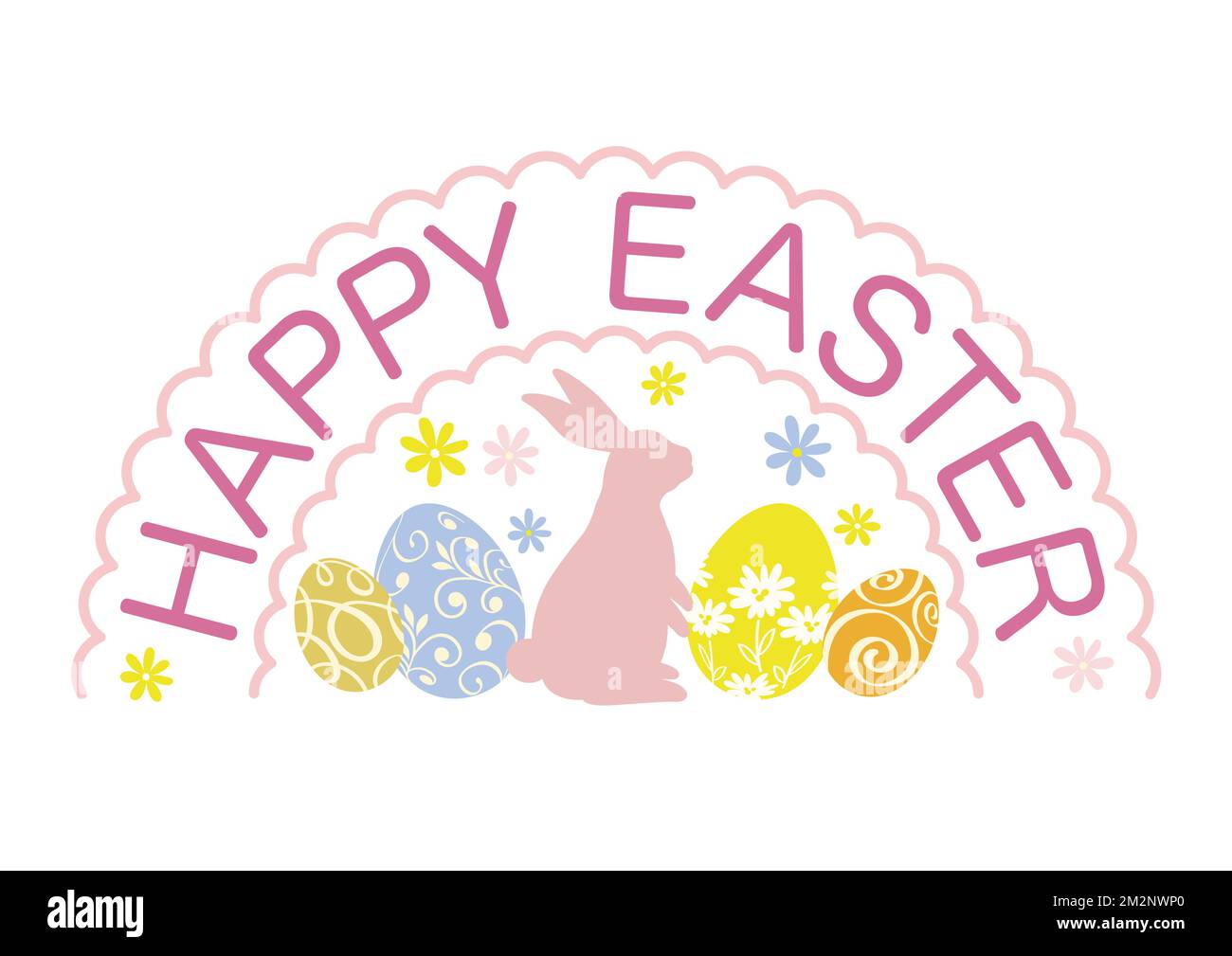 Happy Easter Vector Colorful Symbol Logo Isolated On A White Background ...