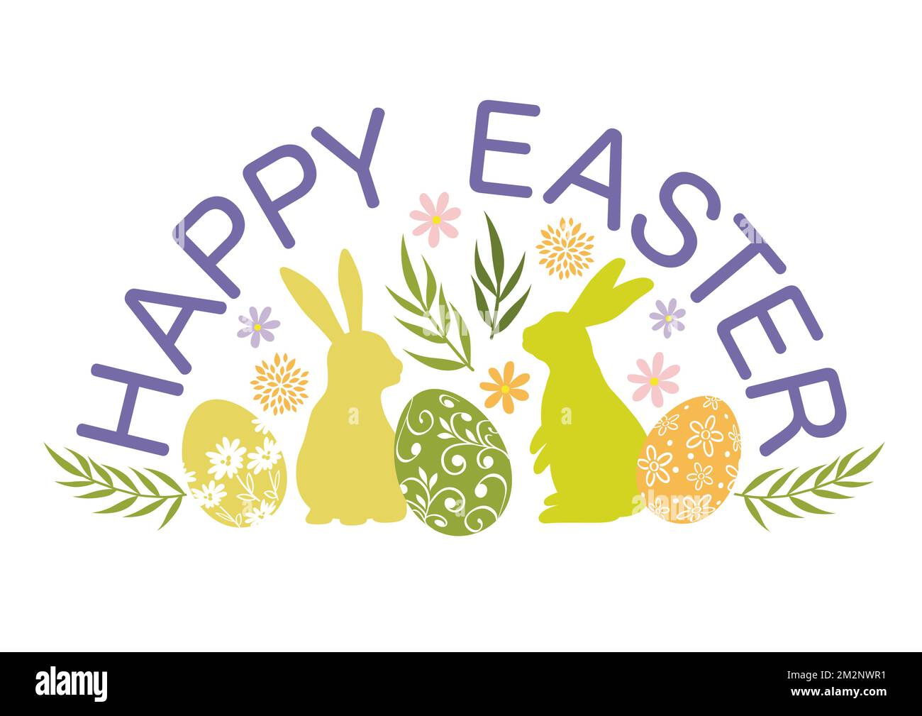 Happy Easter Vector Colorful Symbol Logo Isolated On A White Background ...