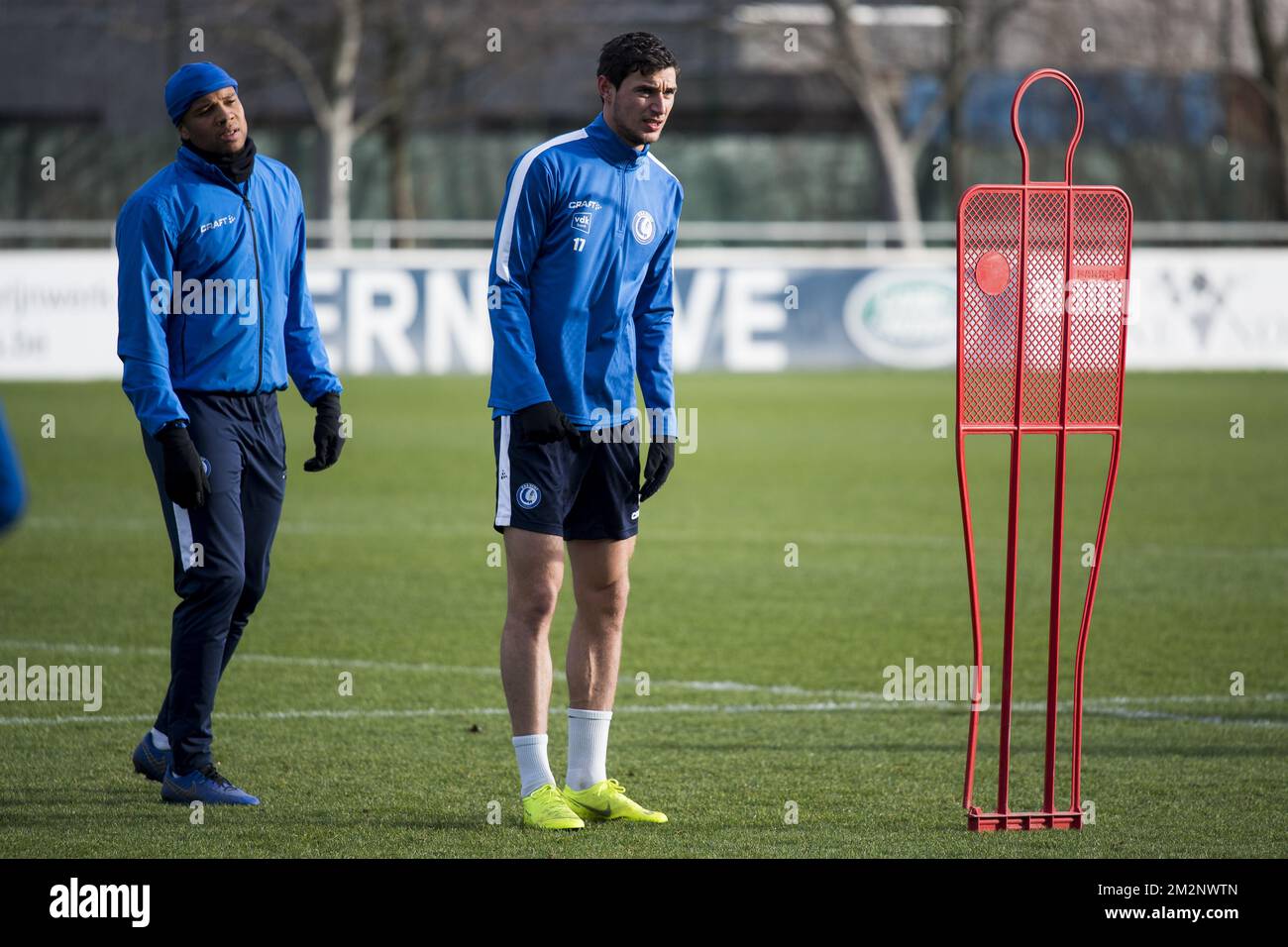 Gent's Vadis Odjidja-Ofoe and Gent's Roman Yaremchuk pictured in action ...