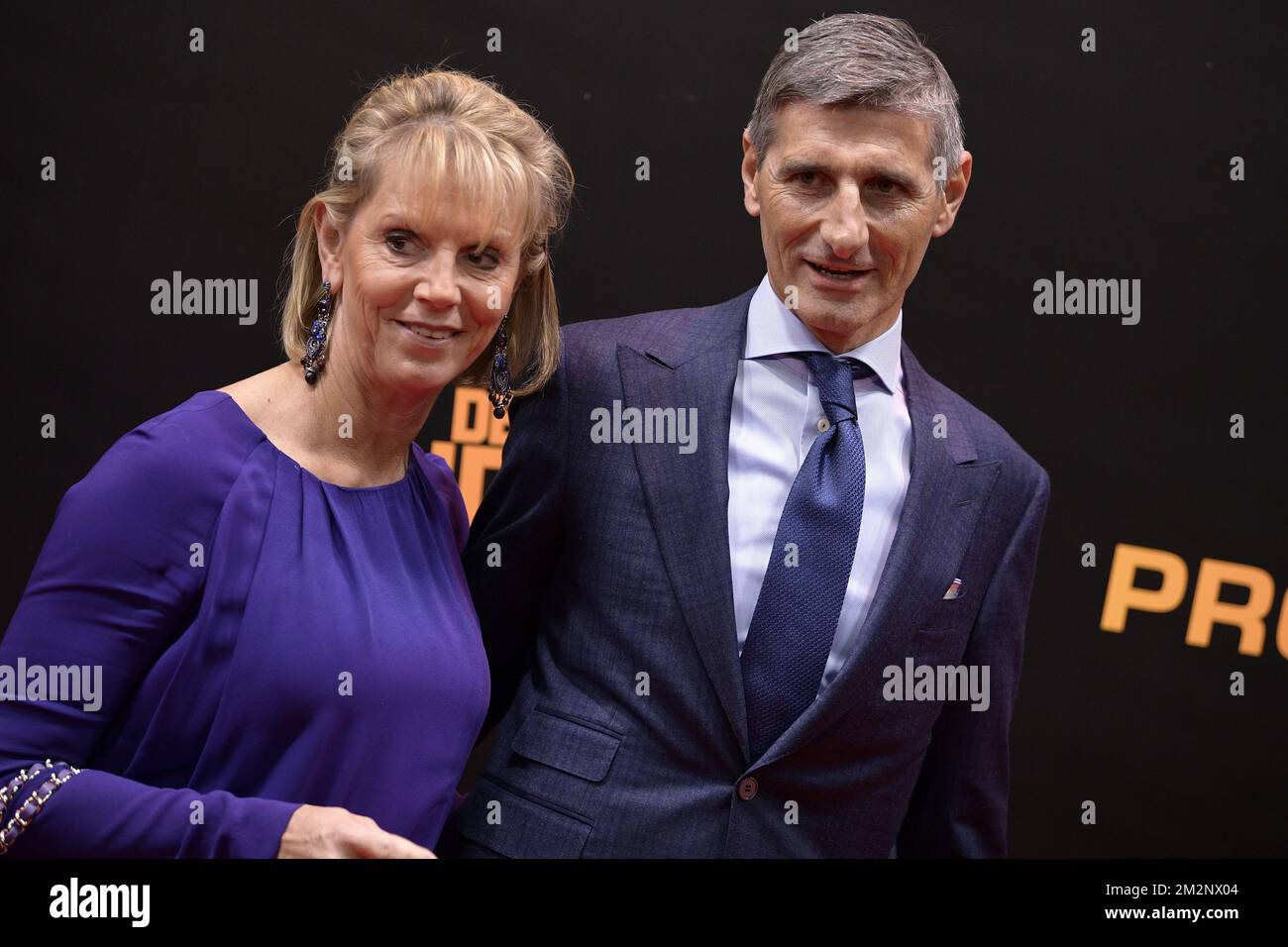 Thierry Courtois and his wife Gitte pictured on the red carpet at the ...
