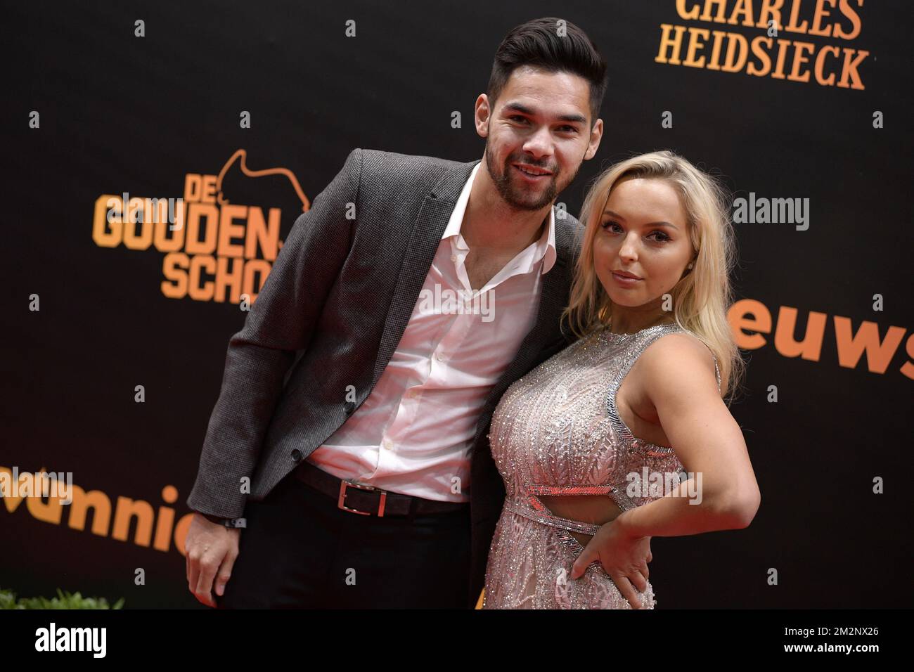 Essevee's Sandy Walsh and his partner Luna Stevens pictured on the red ...