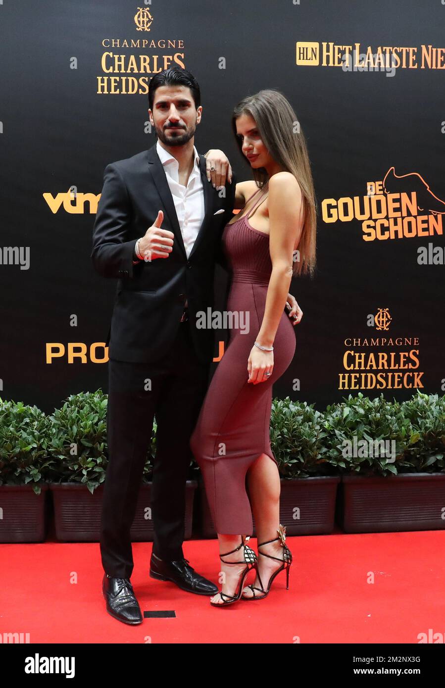 Club's Lior Refaelov and his wife Gal pictured on the red carpet at the ...