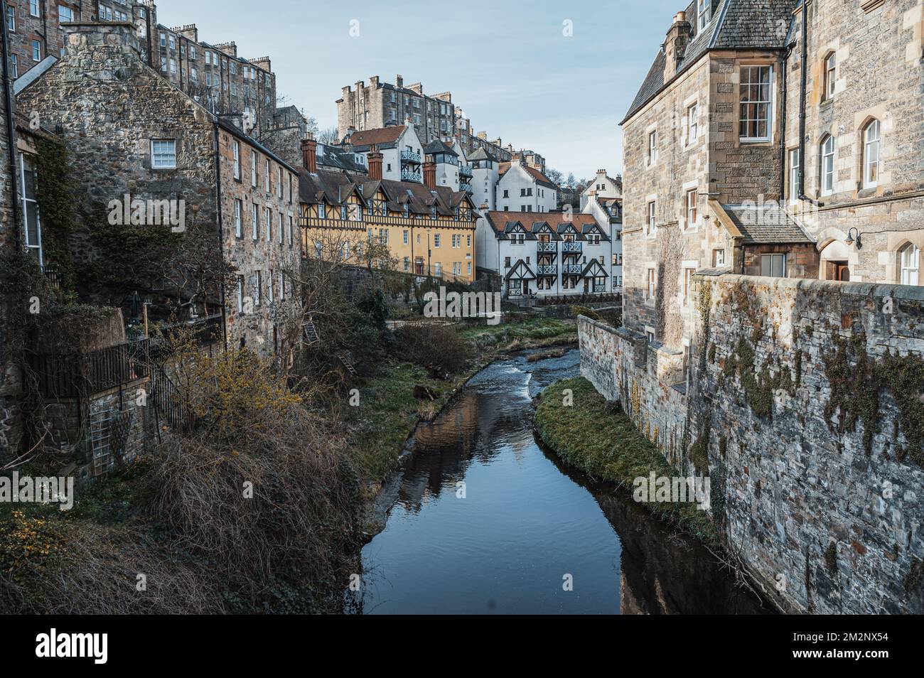 A stream in the ancient city of Edinburgh Stock Photo - Alamy