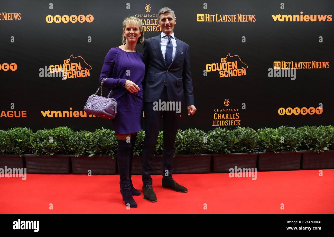 Thierry Courtois and his wife Gitte pictured on the red carpet at the ...