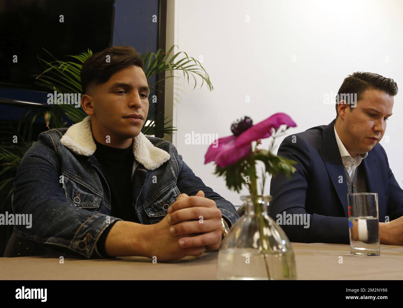 Rapper Soufiane Eddyani and Lawyer Marijn Van Nooten pictured during a ...