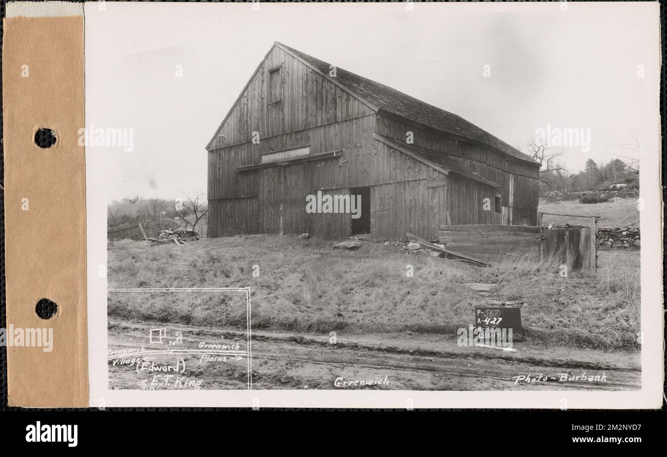 Edward T. King, barn (barn lot), Greenwich, Mass., Jan. 10, 1928 ...