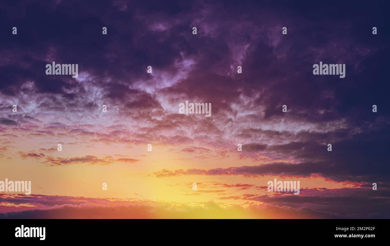 Amazing Natural Bright Dramatic Sky In Different Colours During Sunset ...