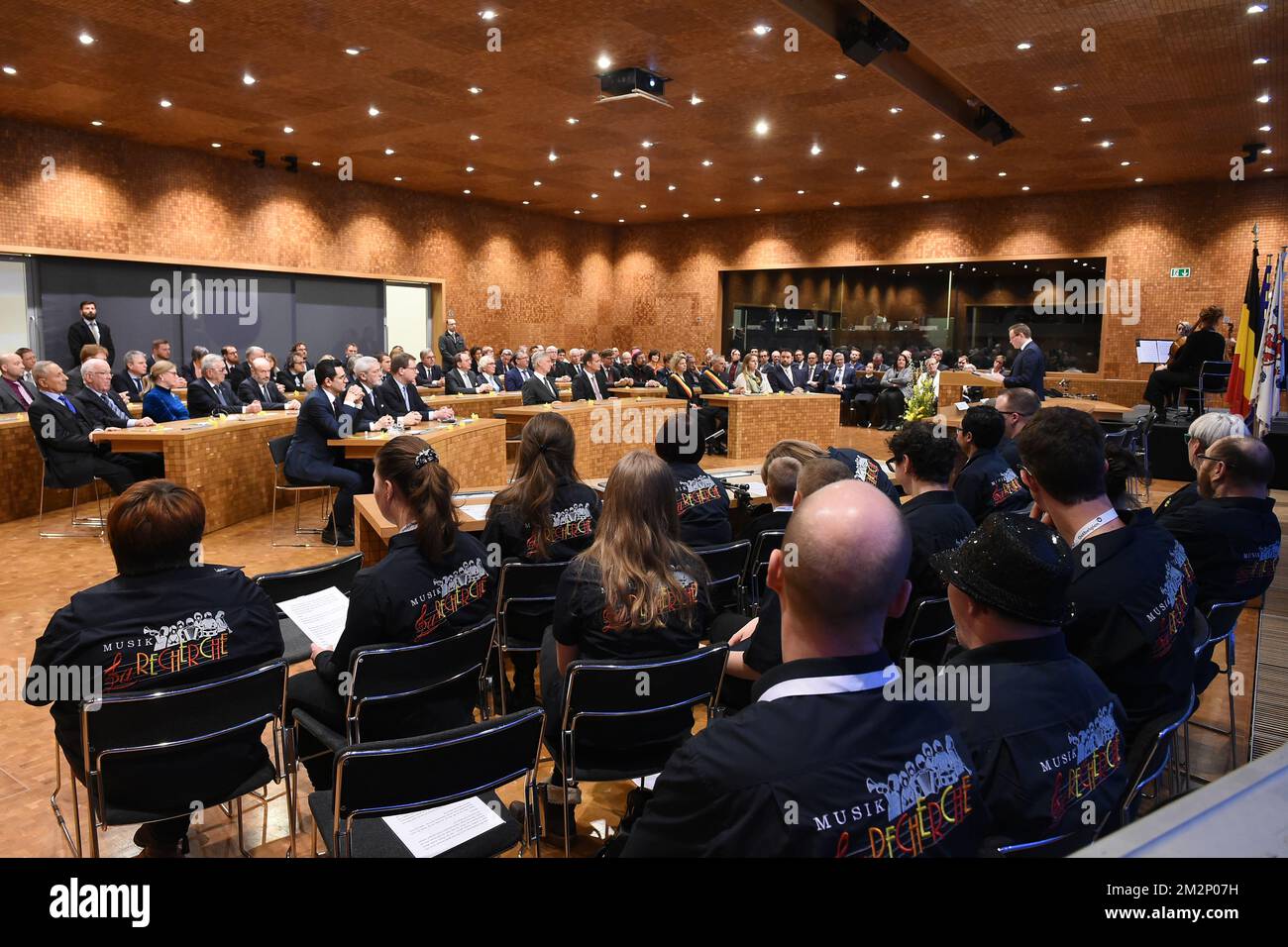 A general view of the German community parliament during the ...
