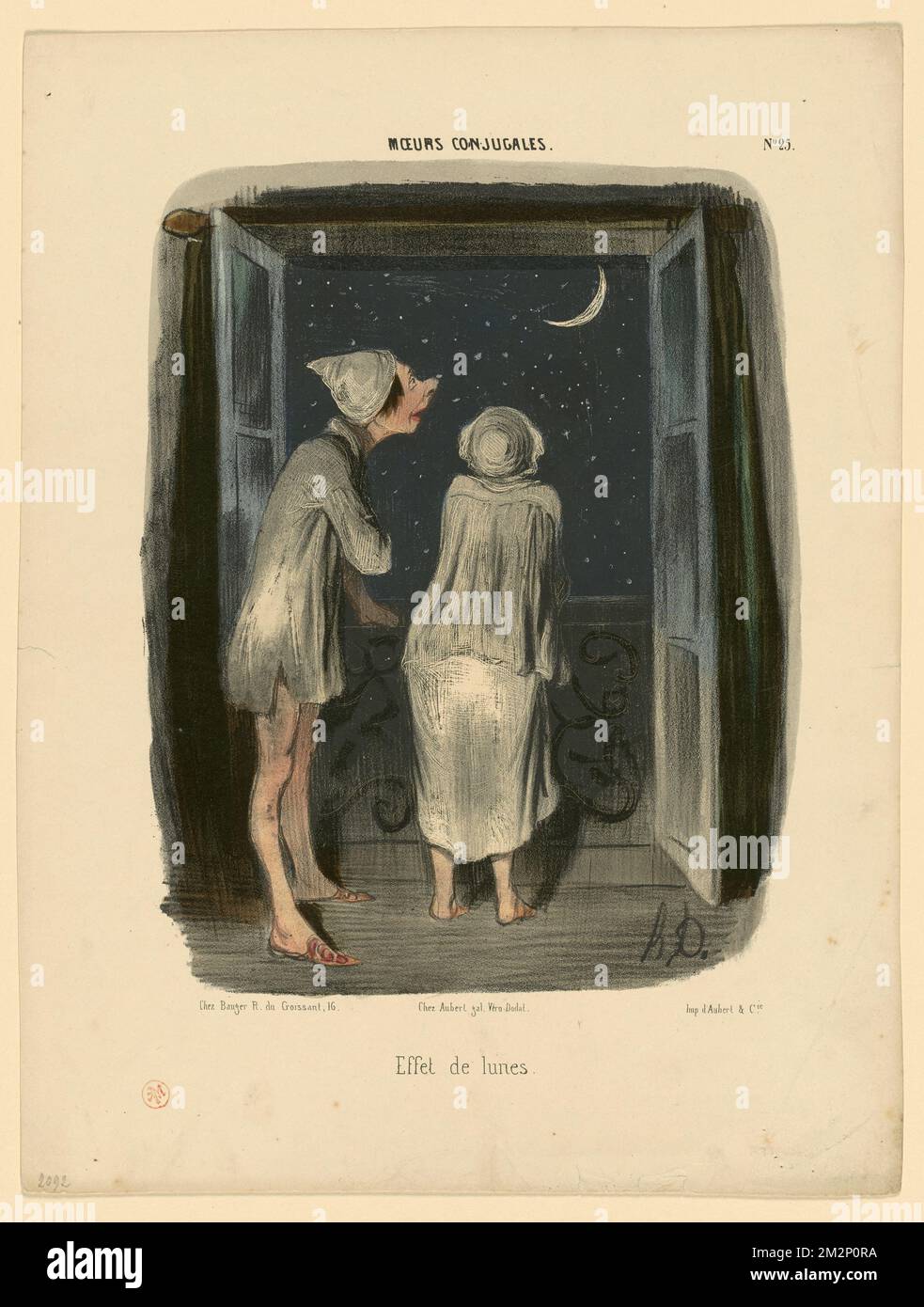 Effet de lunes. Honoré Daumier (1808-1879). Lithographs Stock Photo - Alamy