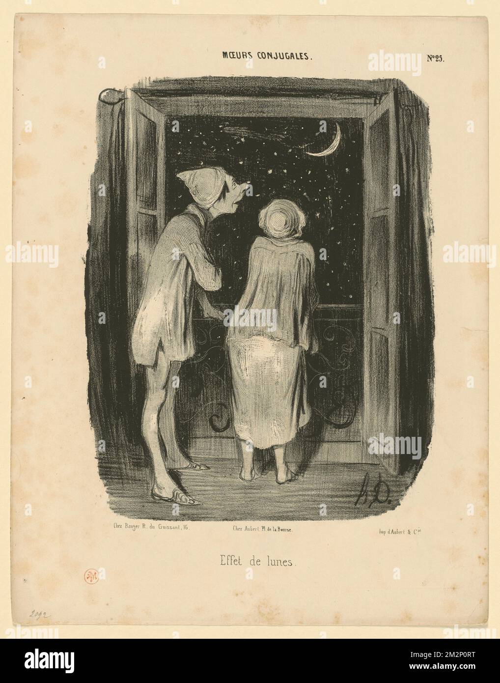 Effet de lunes. Honoré Daumier (1808-1879). Lithographs Stock Photo - Alamy