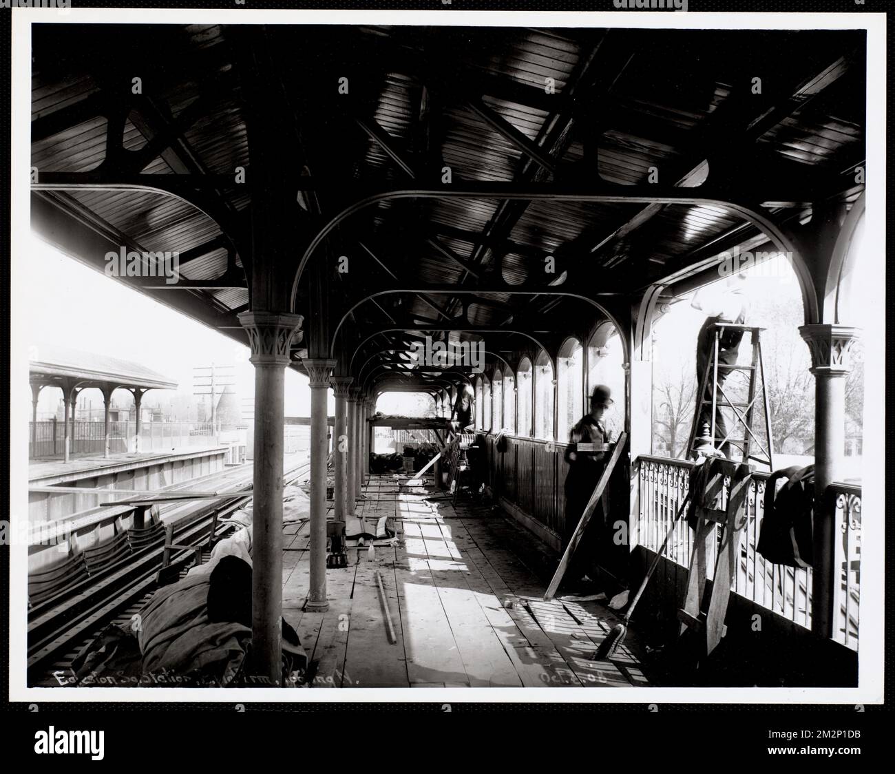Egleston Square Station, east platform looking north , Street railroad ...