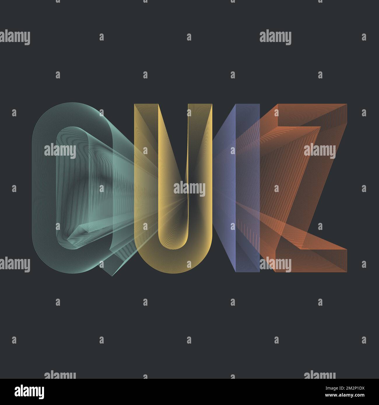 Quiz multicolor letters. Logo design Stock Vector Image & Art - Alamy