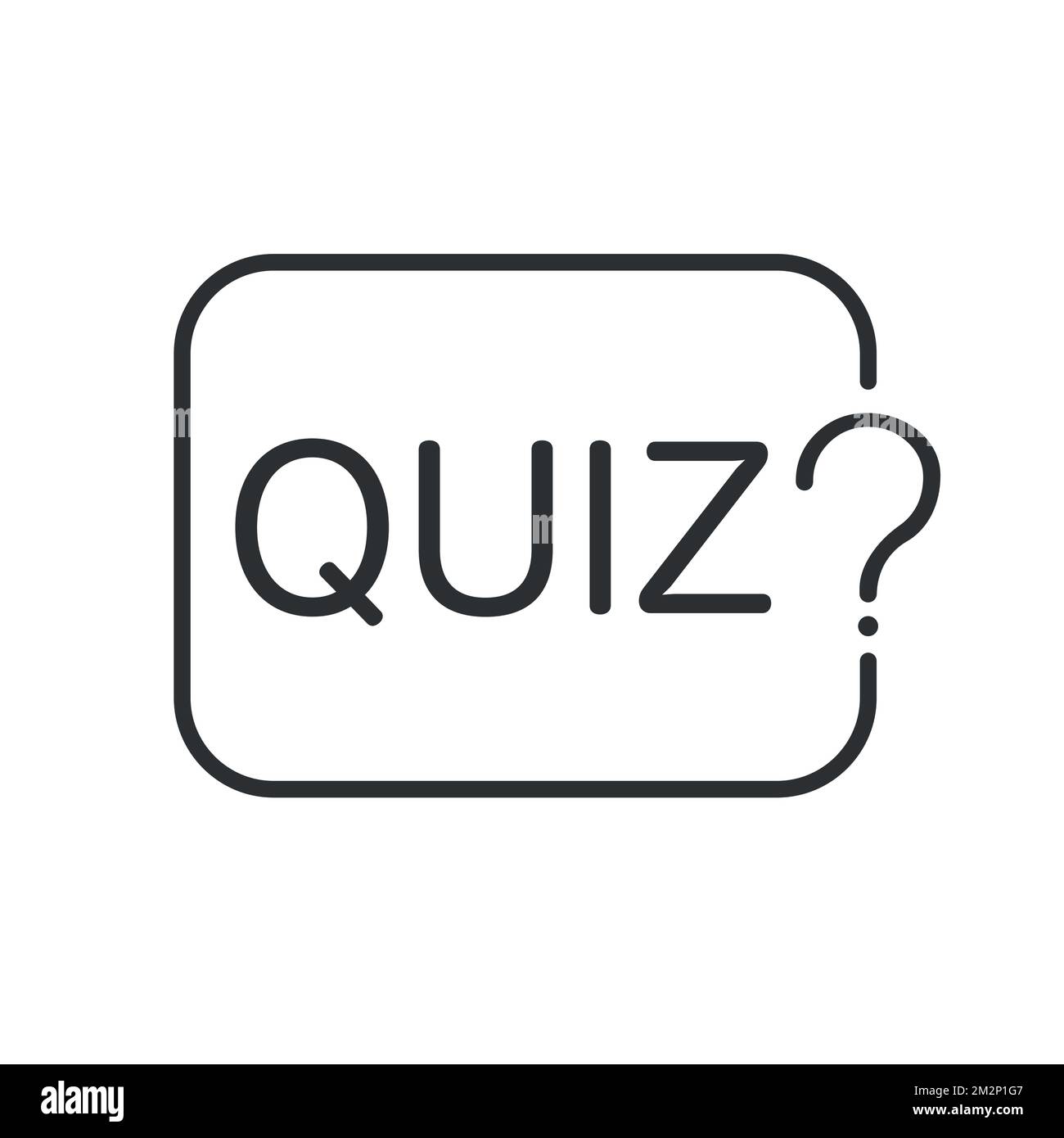 Quiz question inscription. Handwritten lettering in speech bubble Stock ...