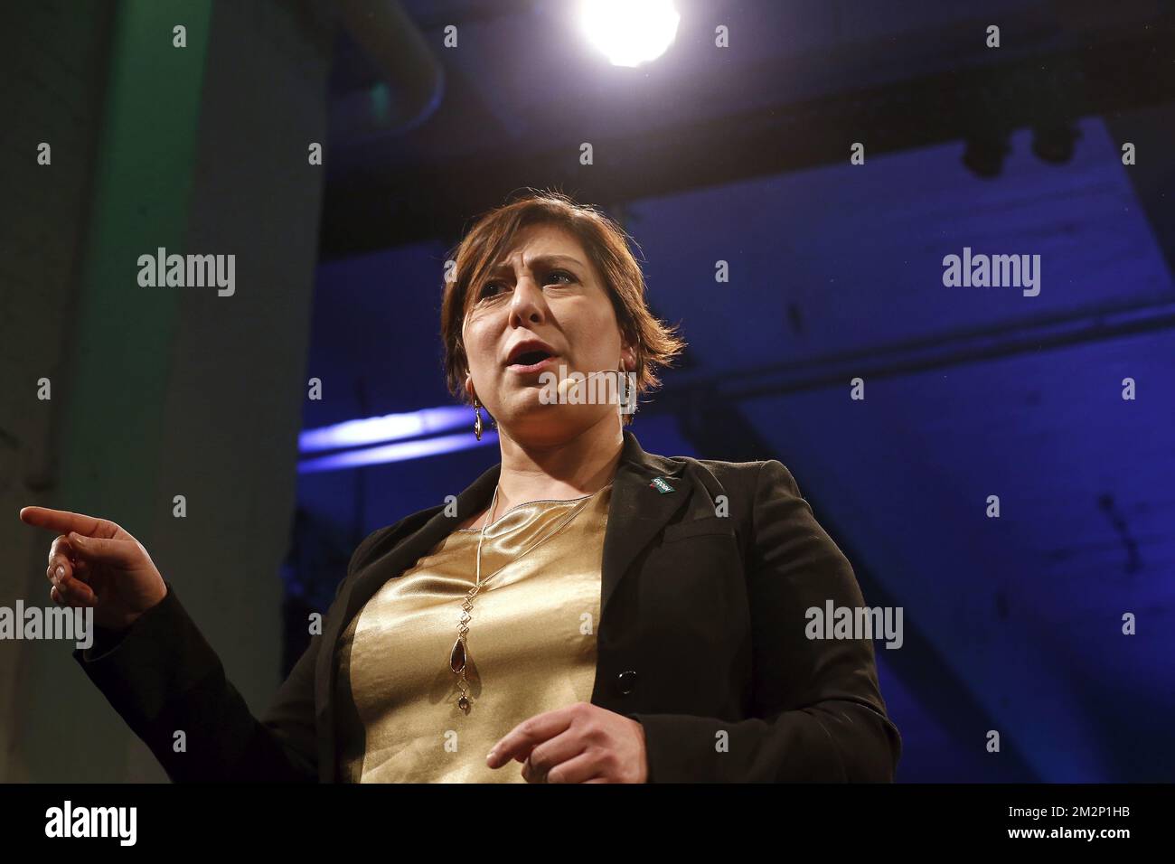 Groen chairwoman Meyrem Almaci pictured during a joint new year's ...